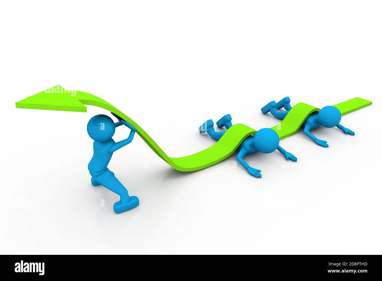 Growing business graph with people Stock Photo - Alamy