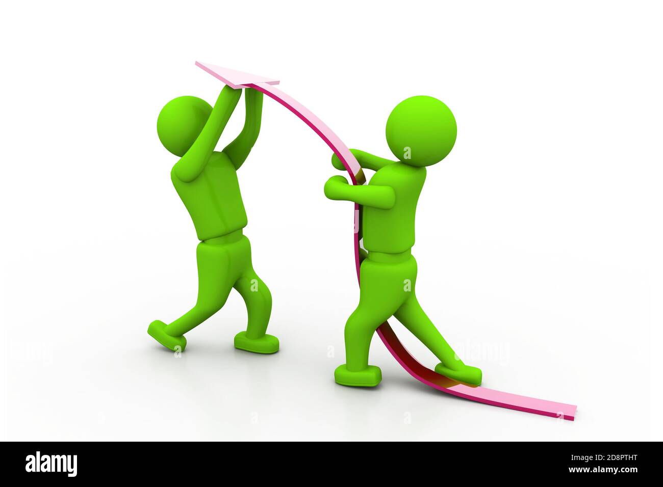 Growing business graph with people Stock Photo - Alamy