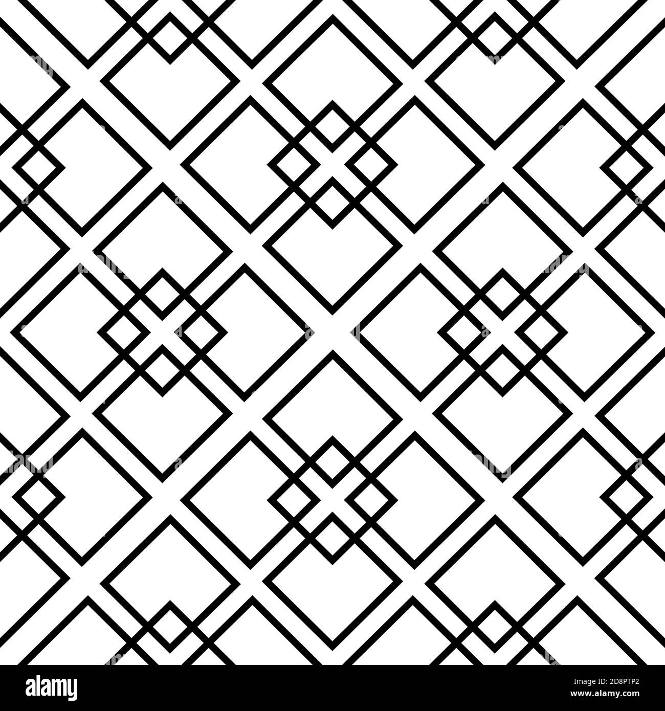 Simple Geometric Repeating Pattern With Black And White Squares 