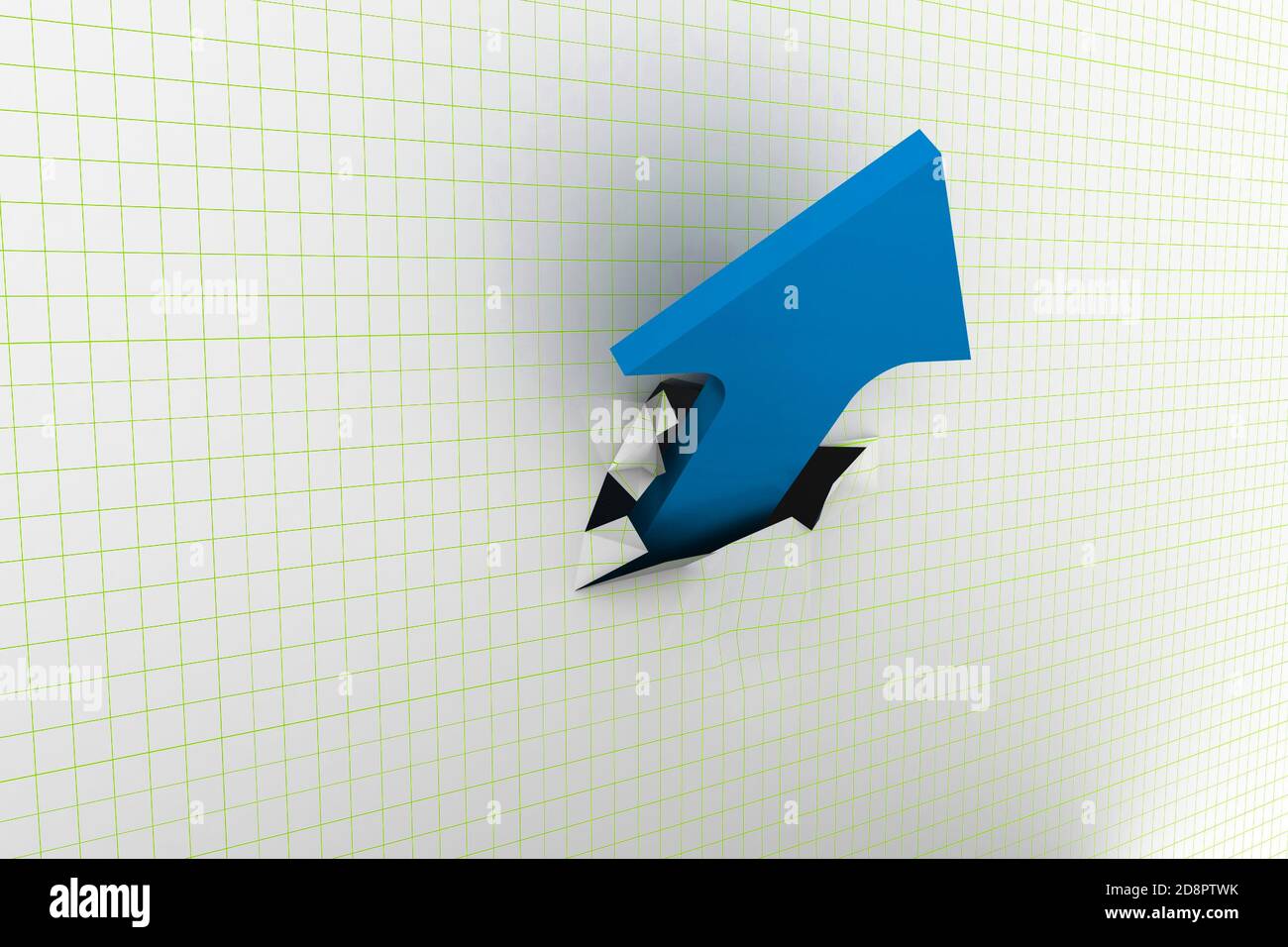 Growth blue arrow Stock Photo - Alamy