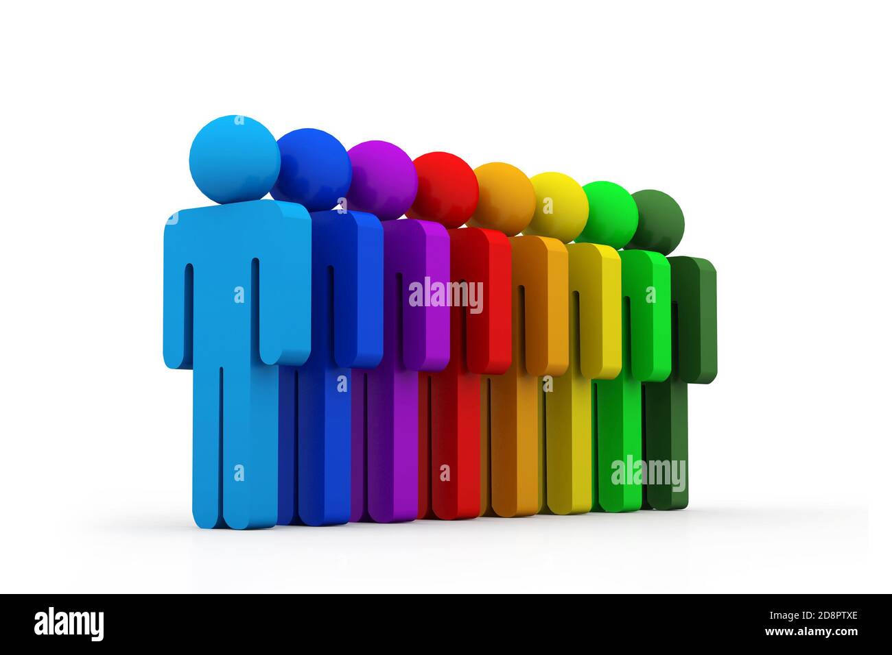 Group of people in line Stock Photo - Alamy