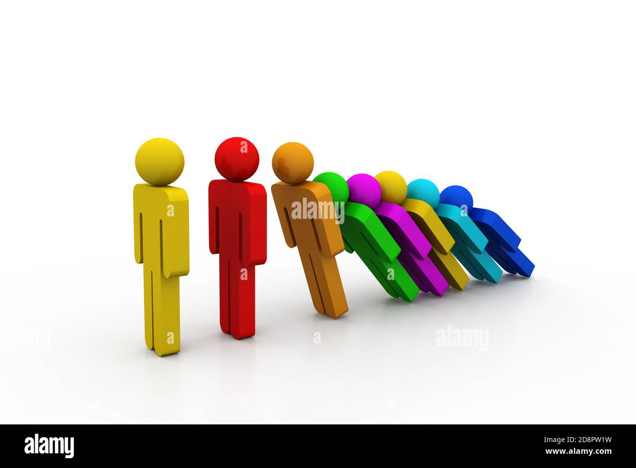 Concept of safety with strong leader Stock Photo - Alamy