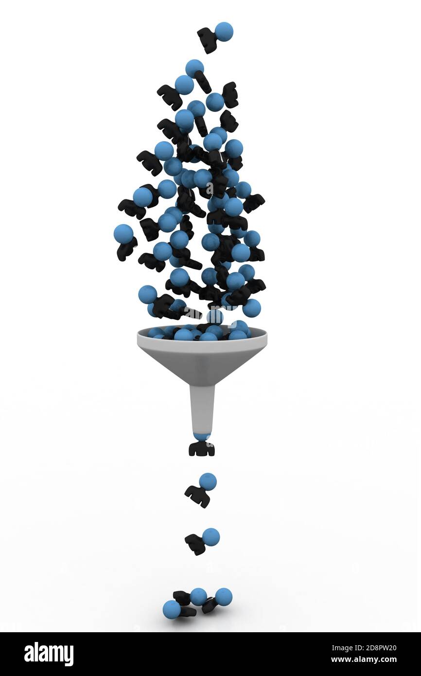 Business people Crowd, Funnel Stock Photo - Alamy