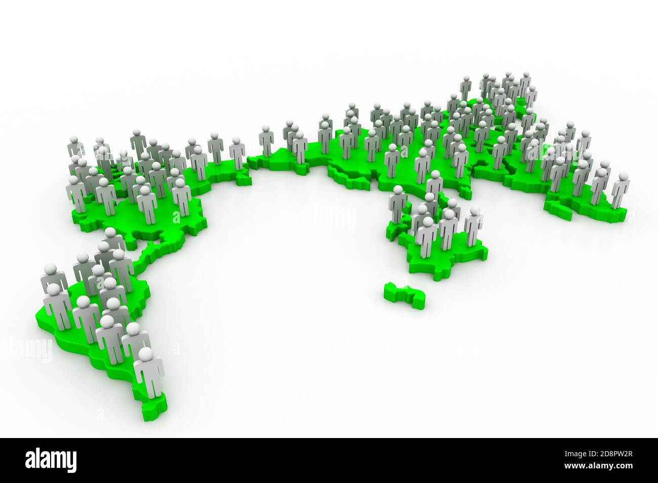 Population growth map Cut Out Stock Images & Pictures - Alamy