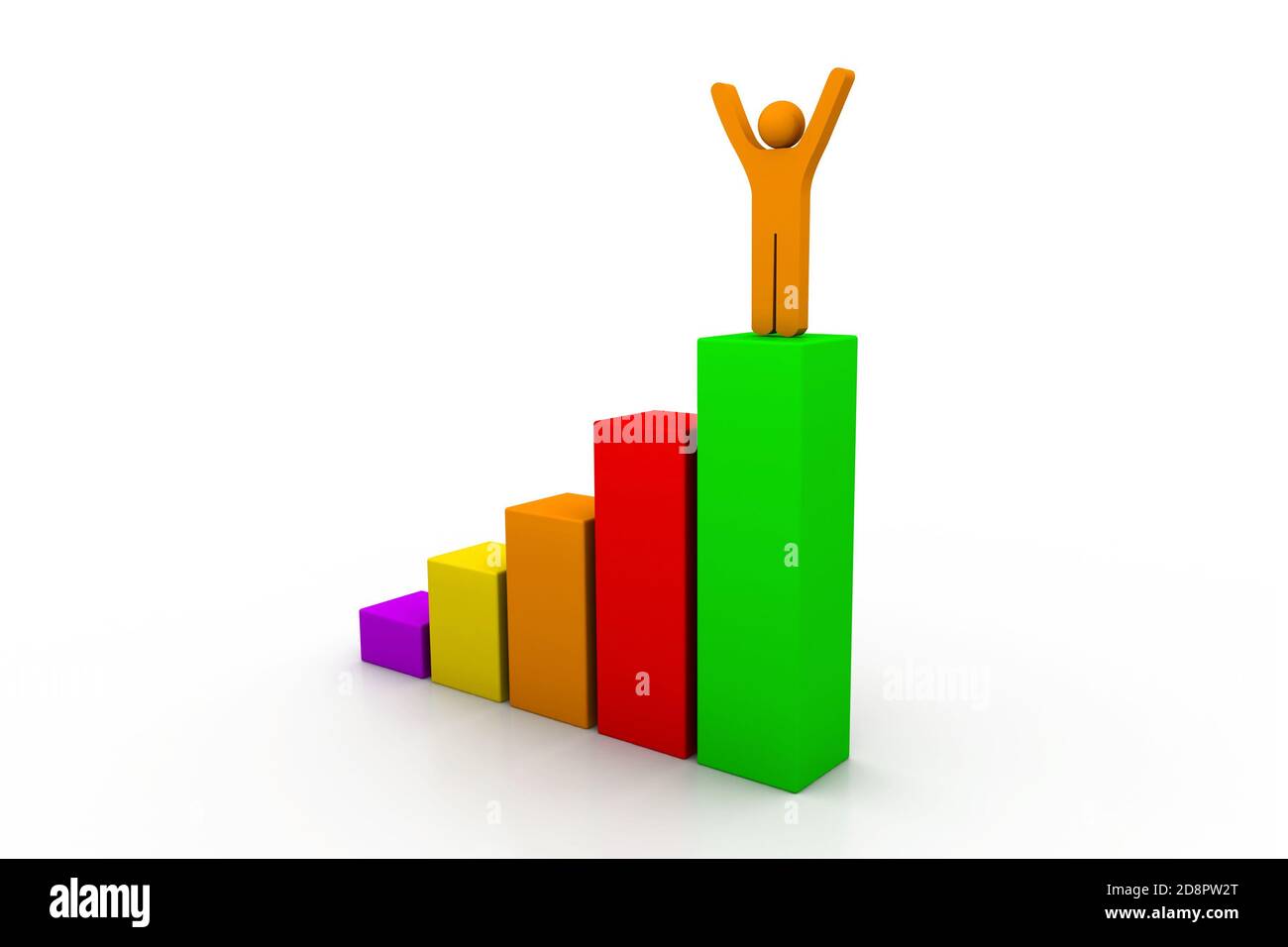 3d Growth chart Stock Photo - Alamy