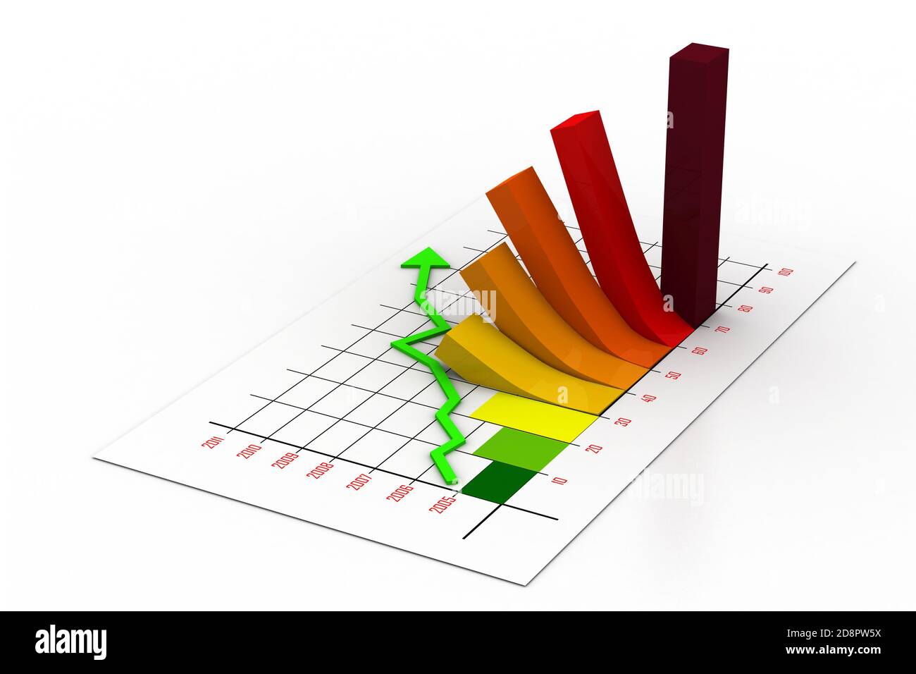 business graph with chart Stock Photo - Alamy