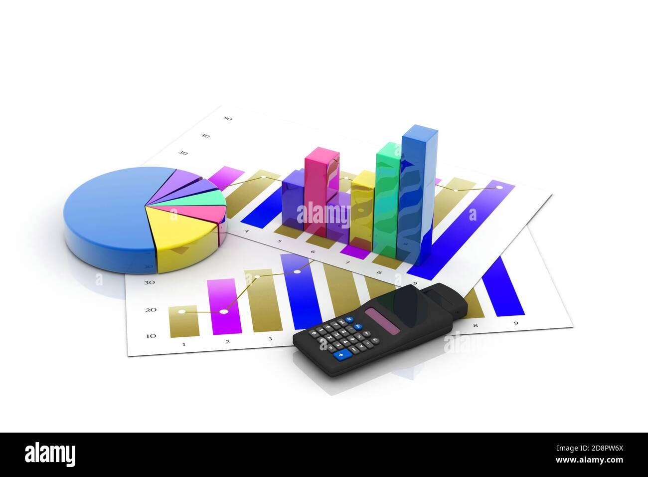Business graph with chart Stock Photo - Alamy