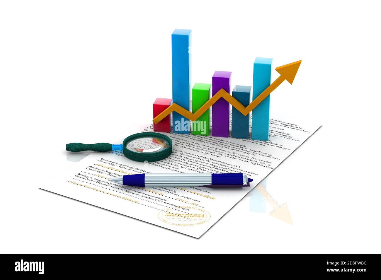 Business graph analyzing Stock Photo - Alamy