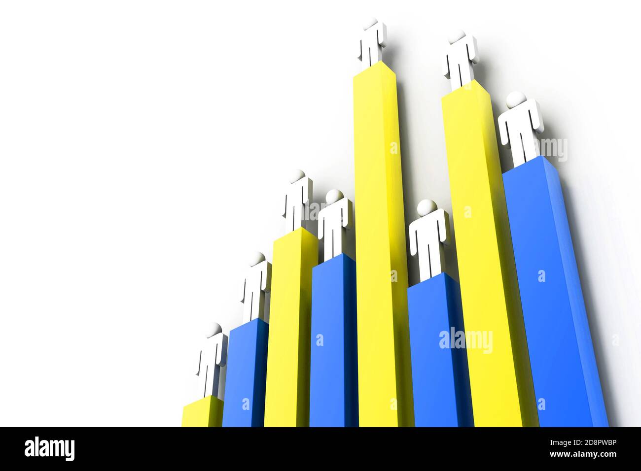 worker on business 3d graph Stock Photo - Alamy