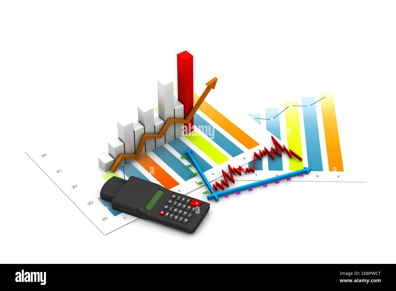 Business graph with chart Stock Photo - Alamy