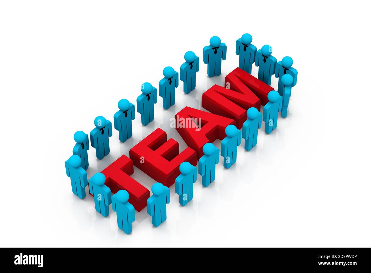 Group of 3D men acting as team. High Resolution 3D render Stock Photo ...