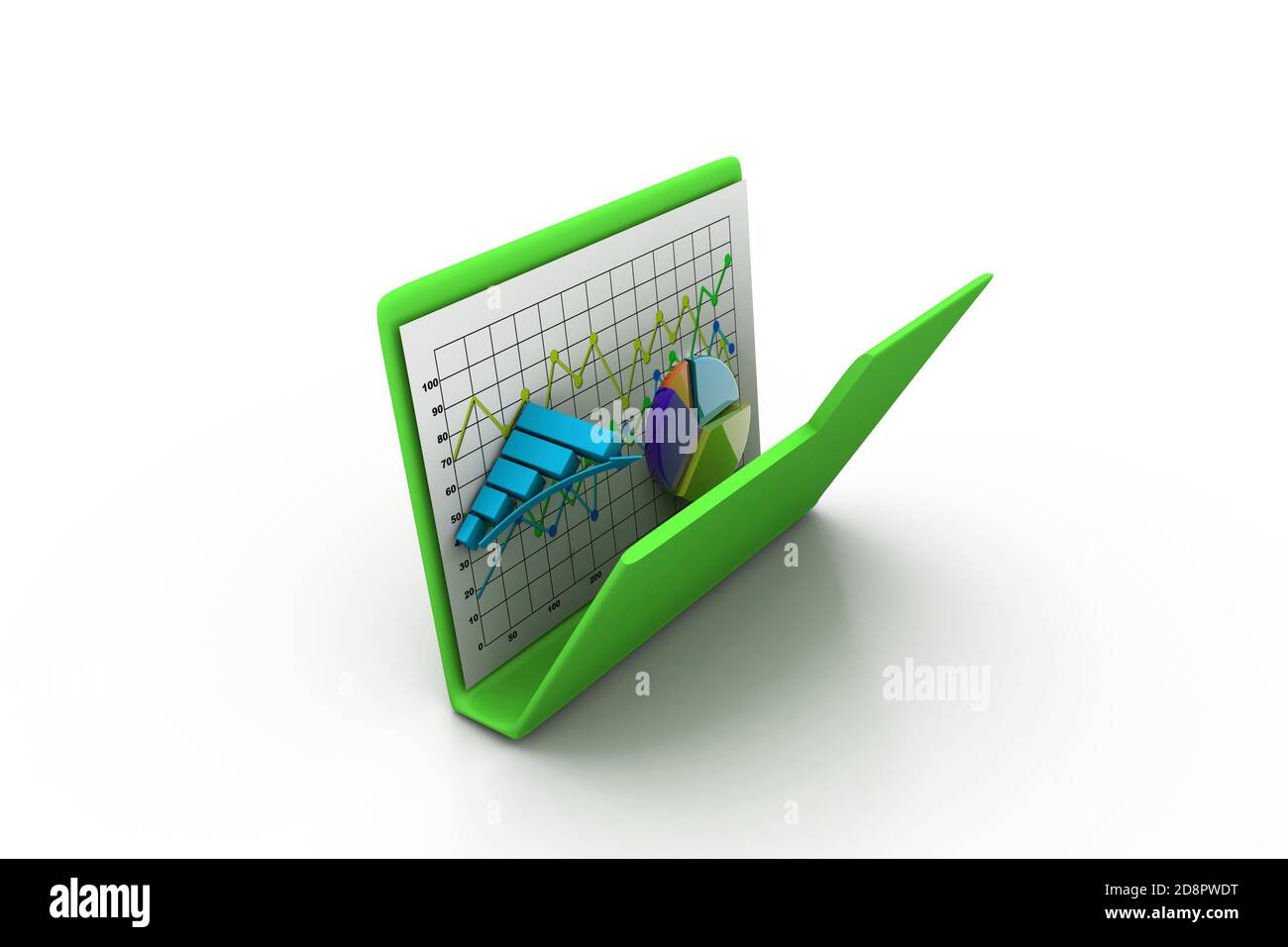 folder with diagram, chart, graph Stock Photo - Alamy