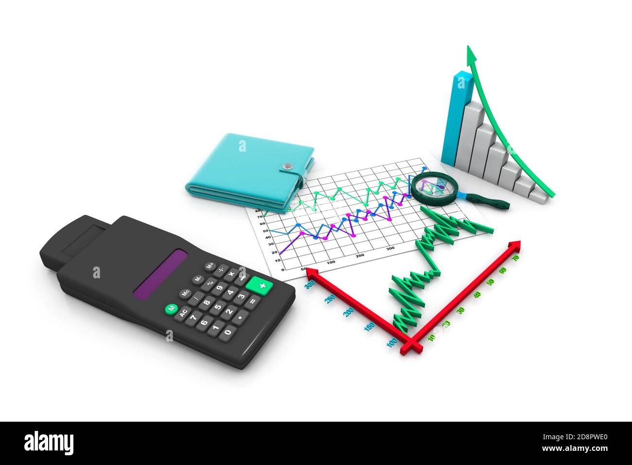 Business graph analyzing Stock Photo - Alamy