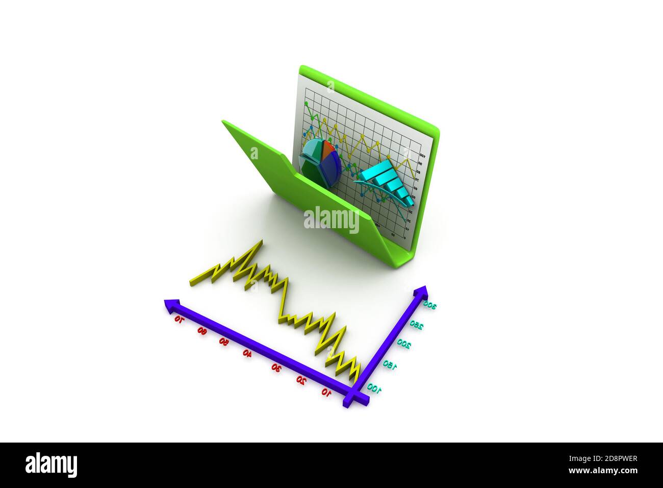 folder with diagram, chart, graph Stock Photo - Alamy