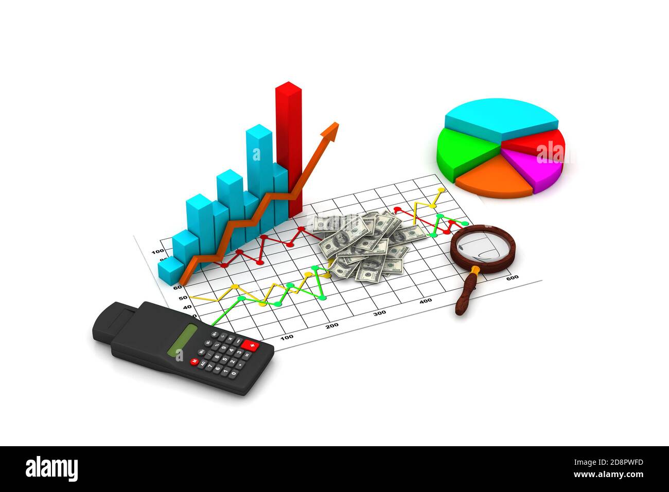 Financial graph analyzing Stock Photo - Alamy