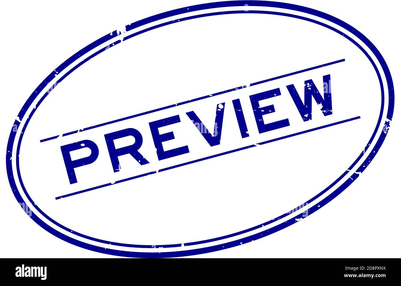 Grunge blue preview word oval rubber seal stamp on white background Stock Vector Image & Art - Alamy