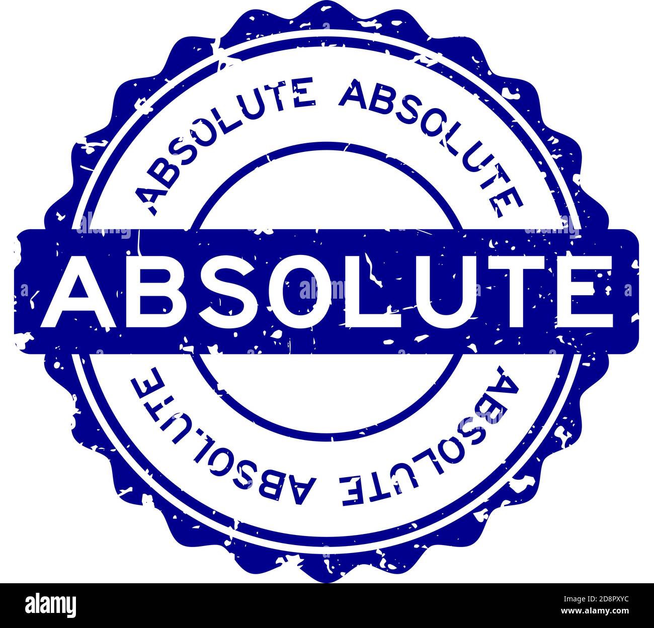 Grunge blue absolute word round rubber seal stamp on white background Stock Vector Image & Art ...