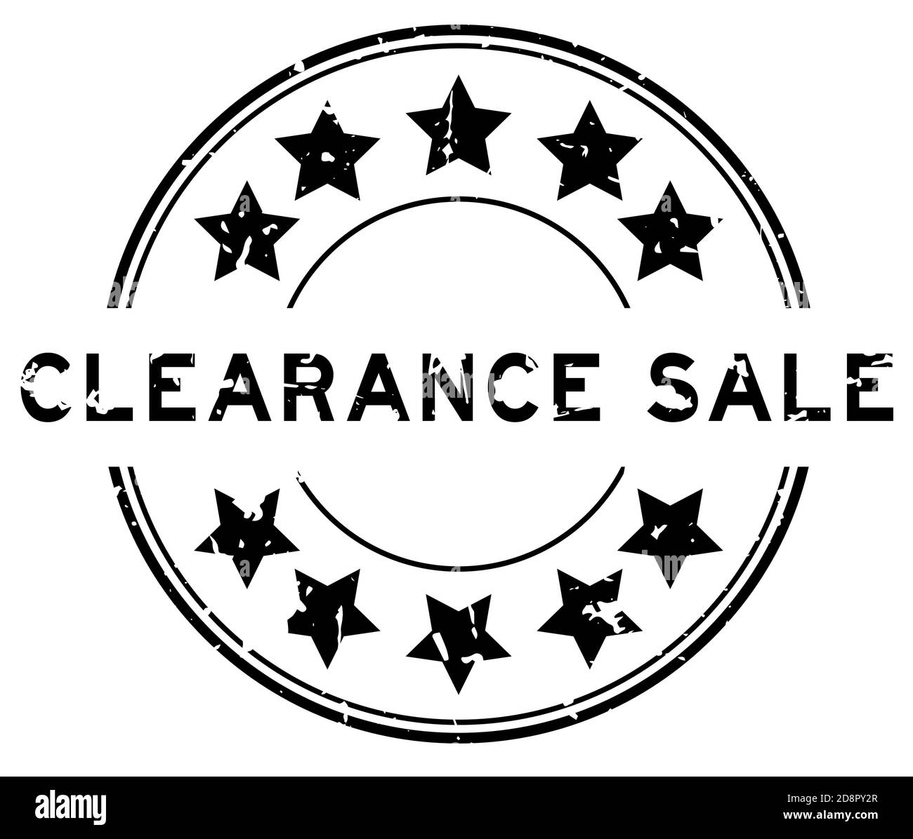 Grunge black clearance sale word with star icon round rubber seal stamp ...
