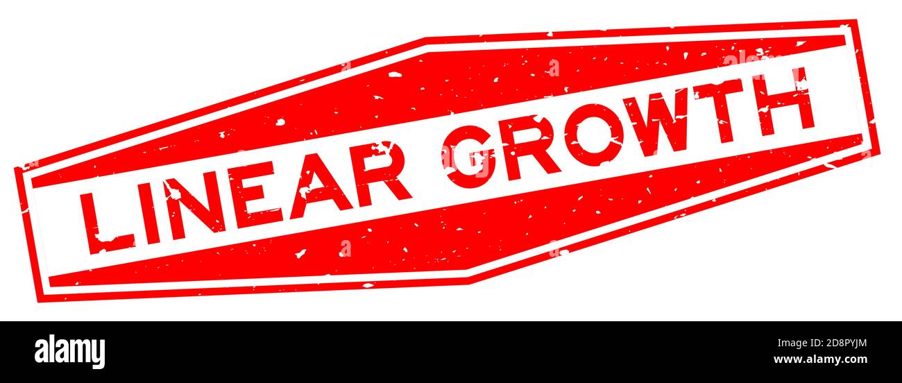 Grunge red linear growth word hexagon rubber seal stamp on white background Stock Vector Image ...