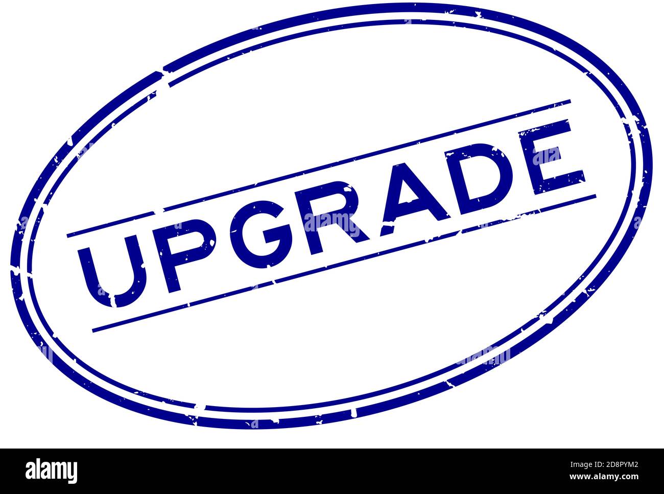 Grunge blue upgrade word oval rubber seal stamp on white background Stock Vector Image & Art - Alamy