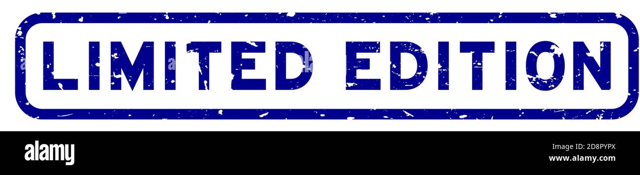 Grunge blue limited edition word square rubber seal stamp on white background Stock Vector Image ...