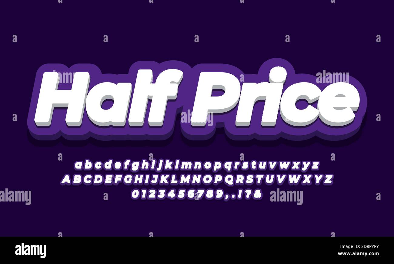 Half number Stock Vector Images - Alamy