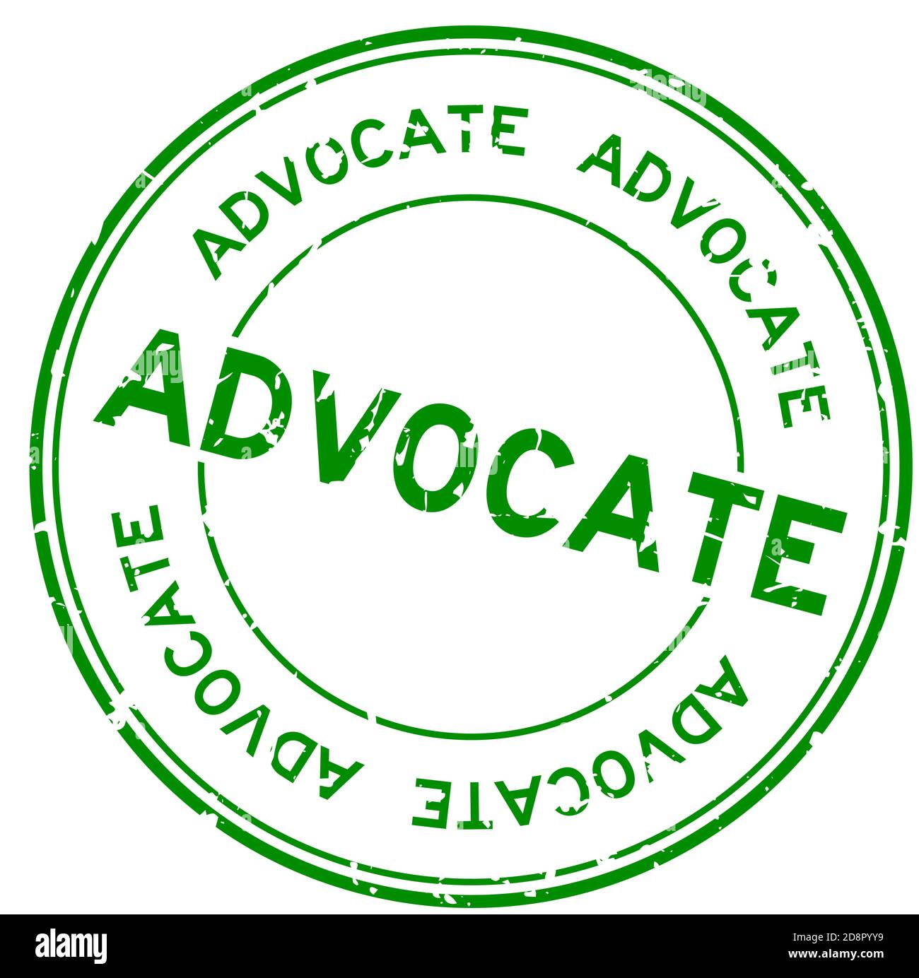 Grunge green advocate word round rubber seal business stamp on white background Stock Vector ...