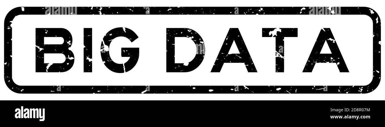 Grunge black big data word square rubber seal stamp on white background ...