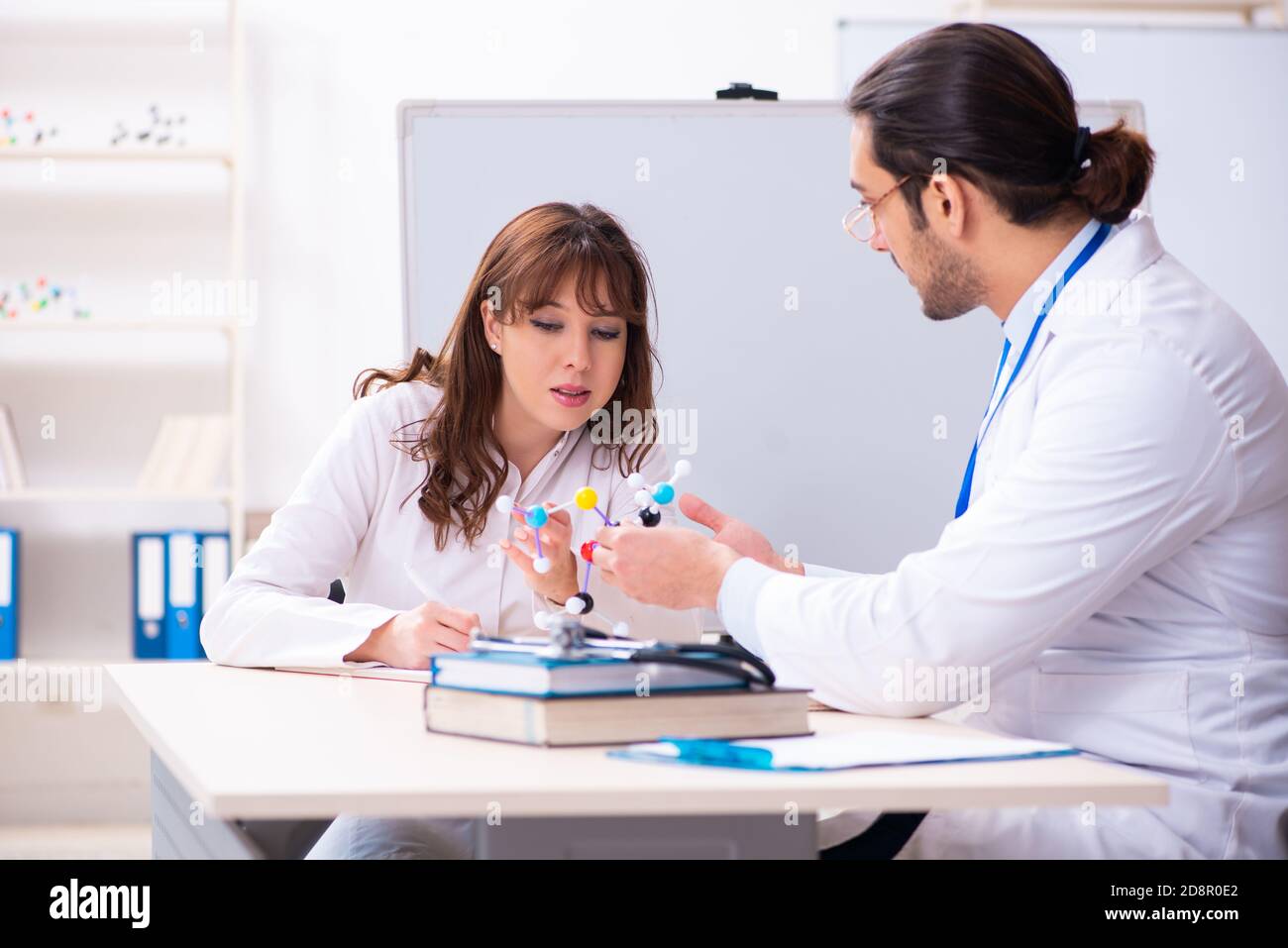 Medical students in the classroom college Stock Photo - Alamy