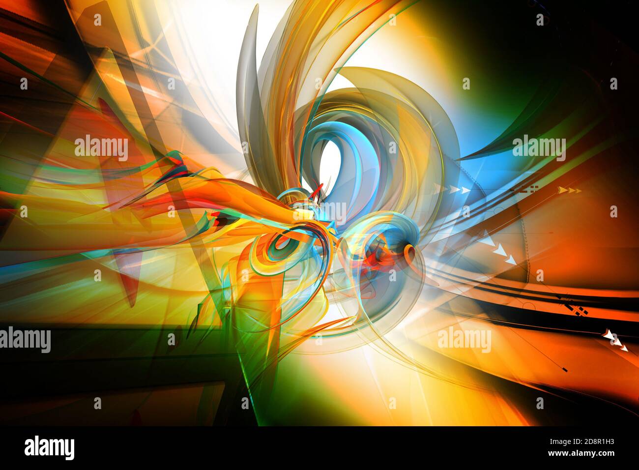 Digital illustration of color in 3d background Stock Photo - Alamy