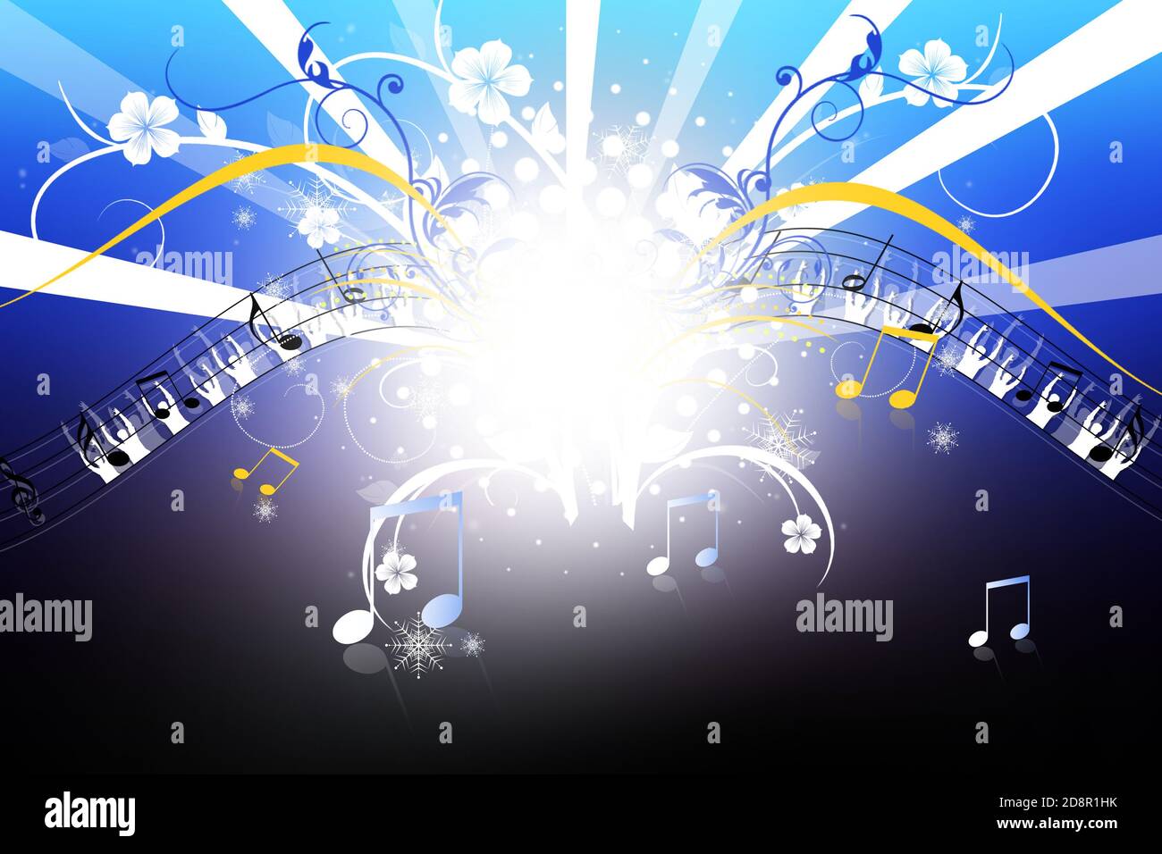 Digital illustration of musical color in abstract background Stock ...