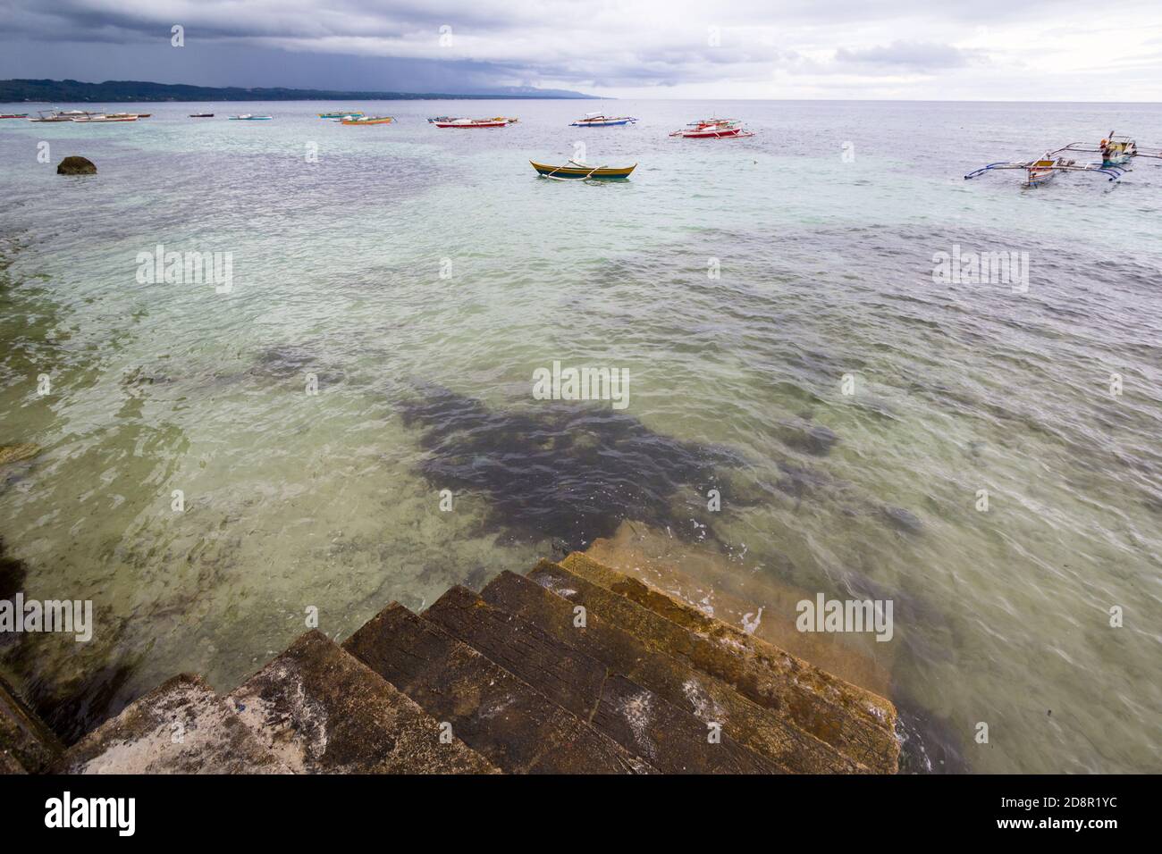 An afternoon at a beach in Bohol with foreboding weather Stock Photo ...