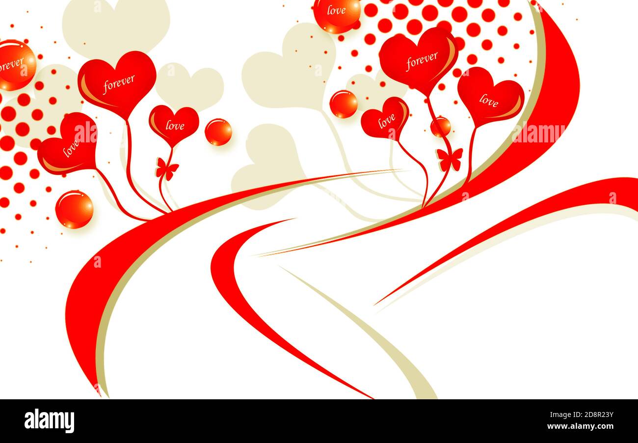 2d illustration of love symbol in color background Stock Photo - Alamy