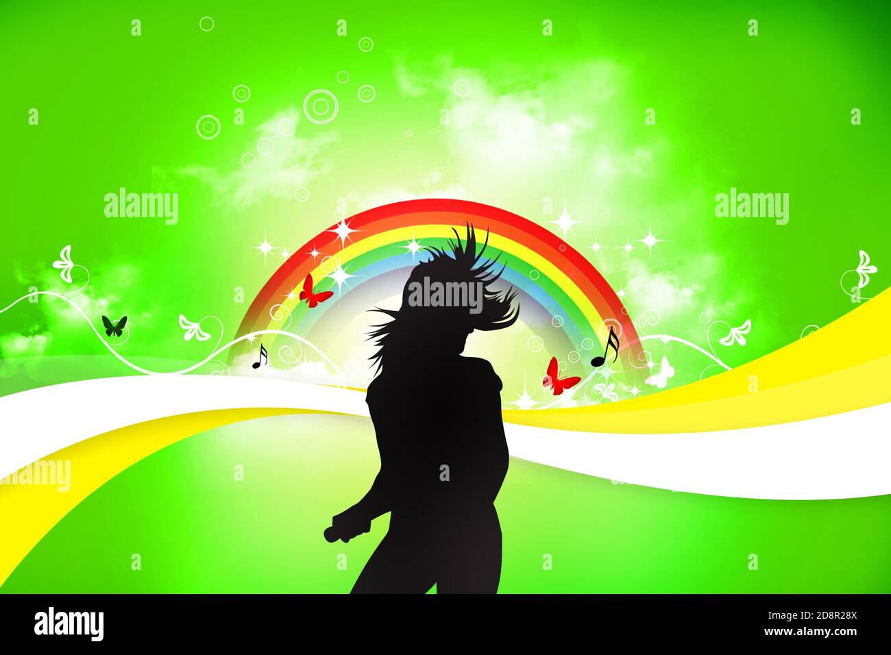 Summer dancing girl Stock Photo - Alamy