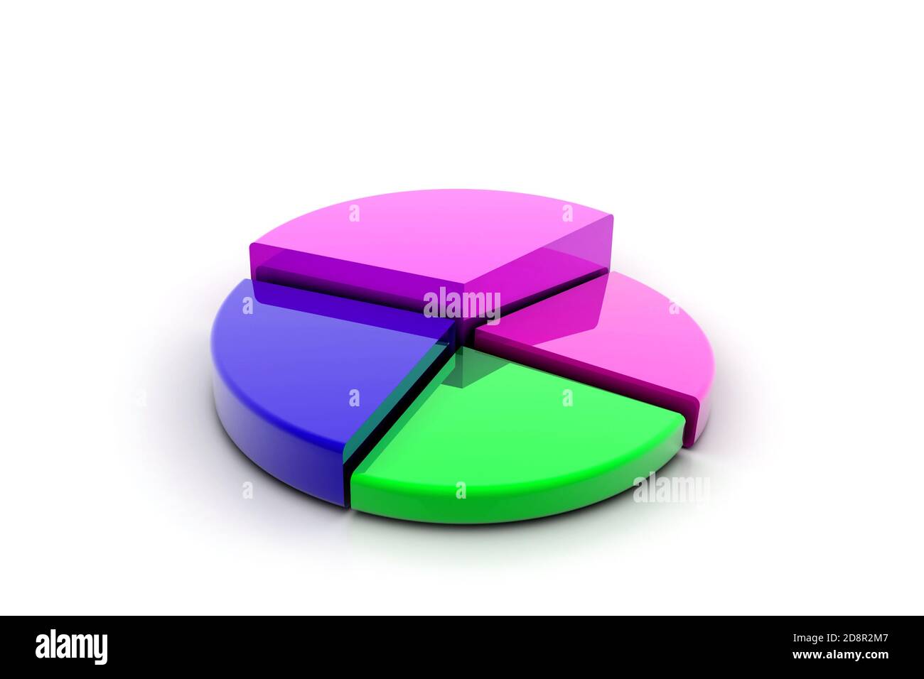 Green pie chart graph Cut Out Stock Images & Pictures - Alamy