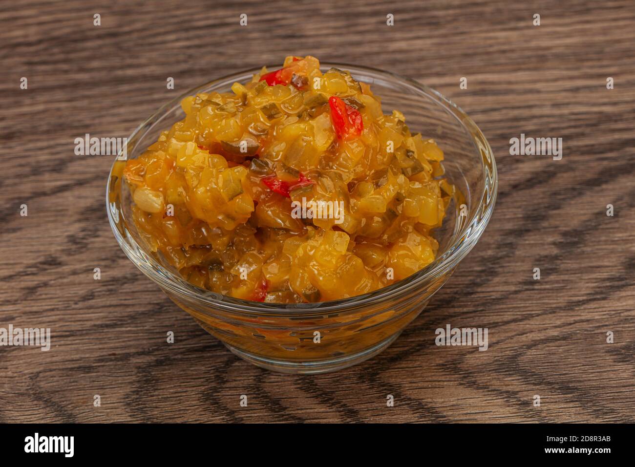 Relish sauce with cucumbers and mustard seeds Stock Photo - Alamy