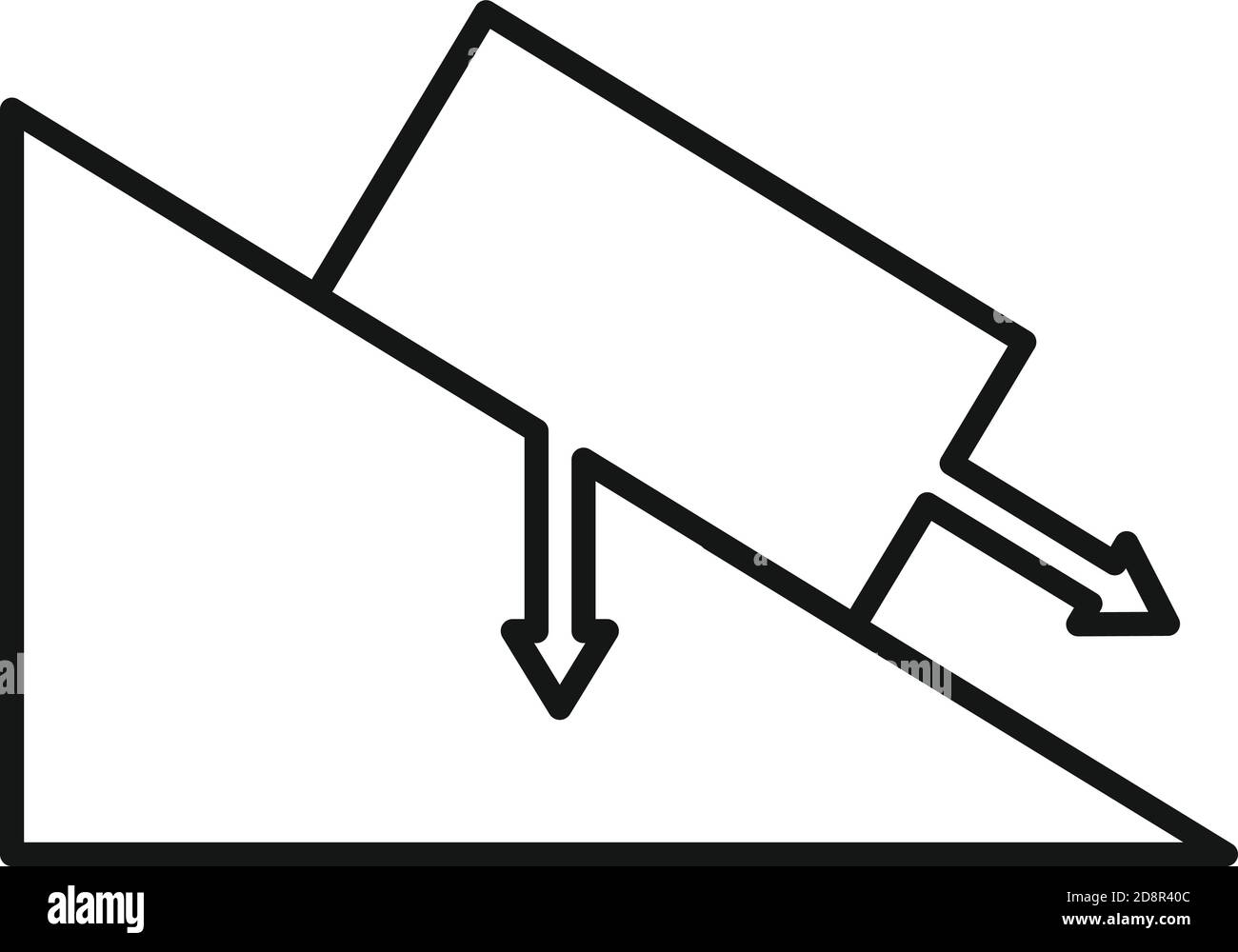 Science angle object gravity icon, outline style Stock Vector Image ...