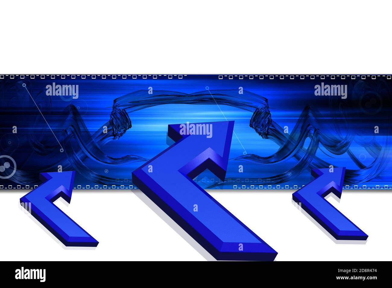 Highly rendering arrows in digital color background Stock Photo - Alamy