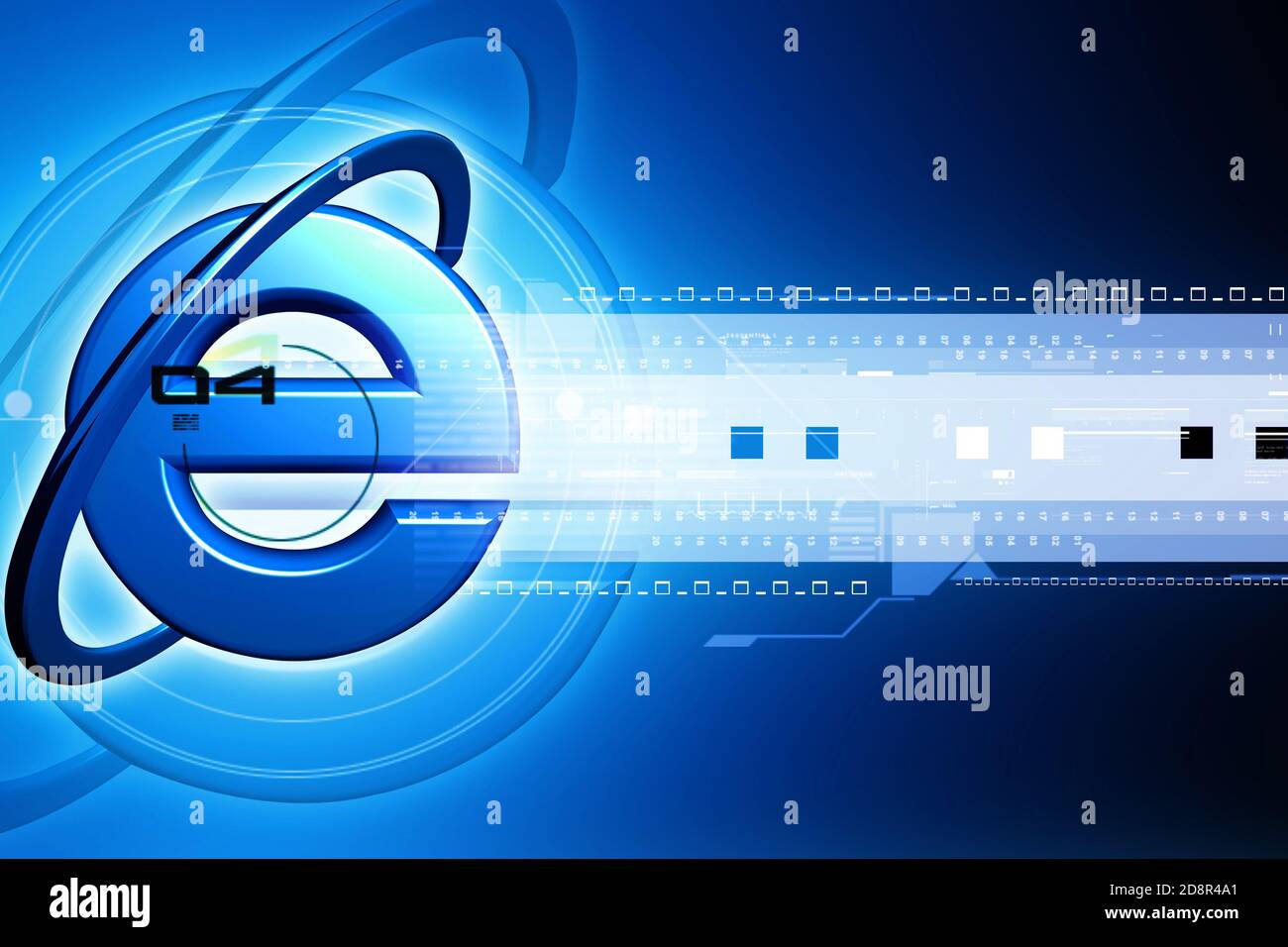 Digital illustration of explorer sign in color background Stock Photo ...