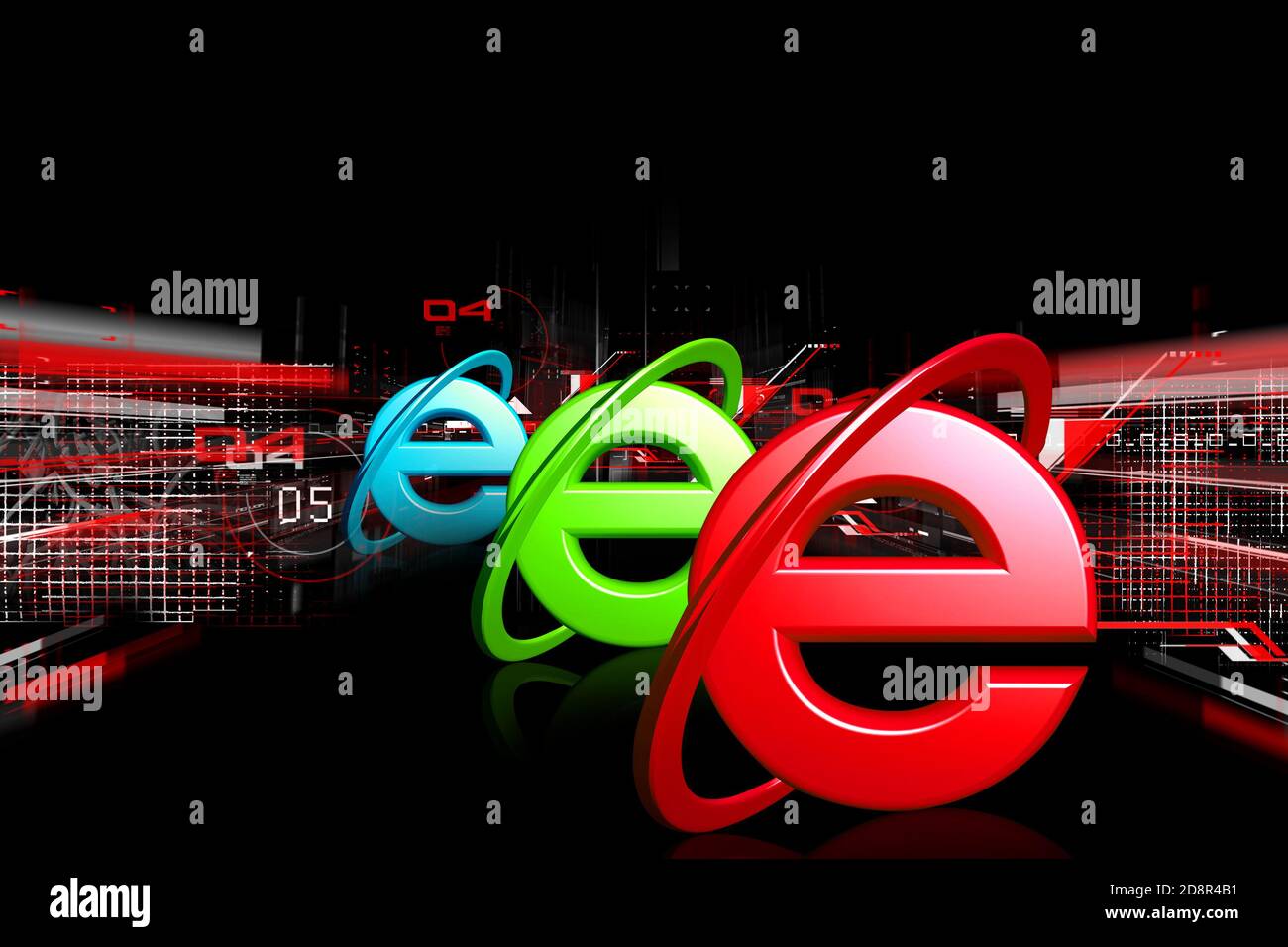 Digital illustration of explorer sign in color background Stock Photo ...