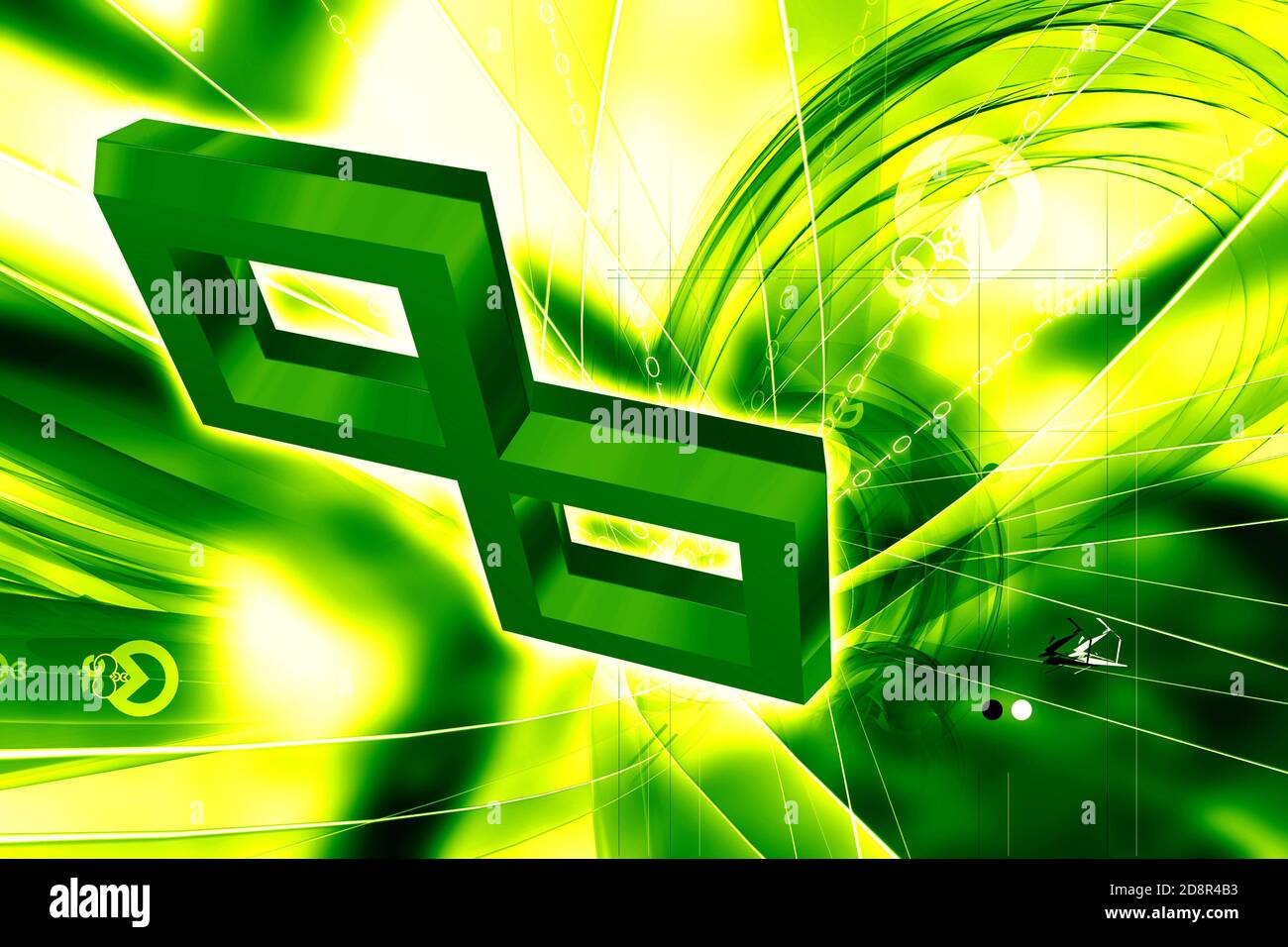 Digital illustration of keep quit sign in color background Stock Photo ...