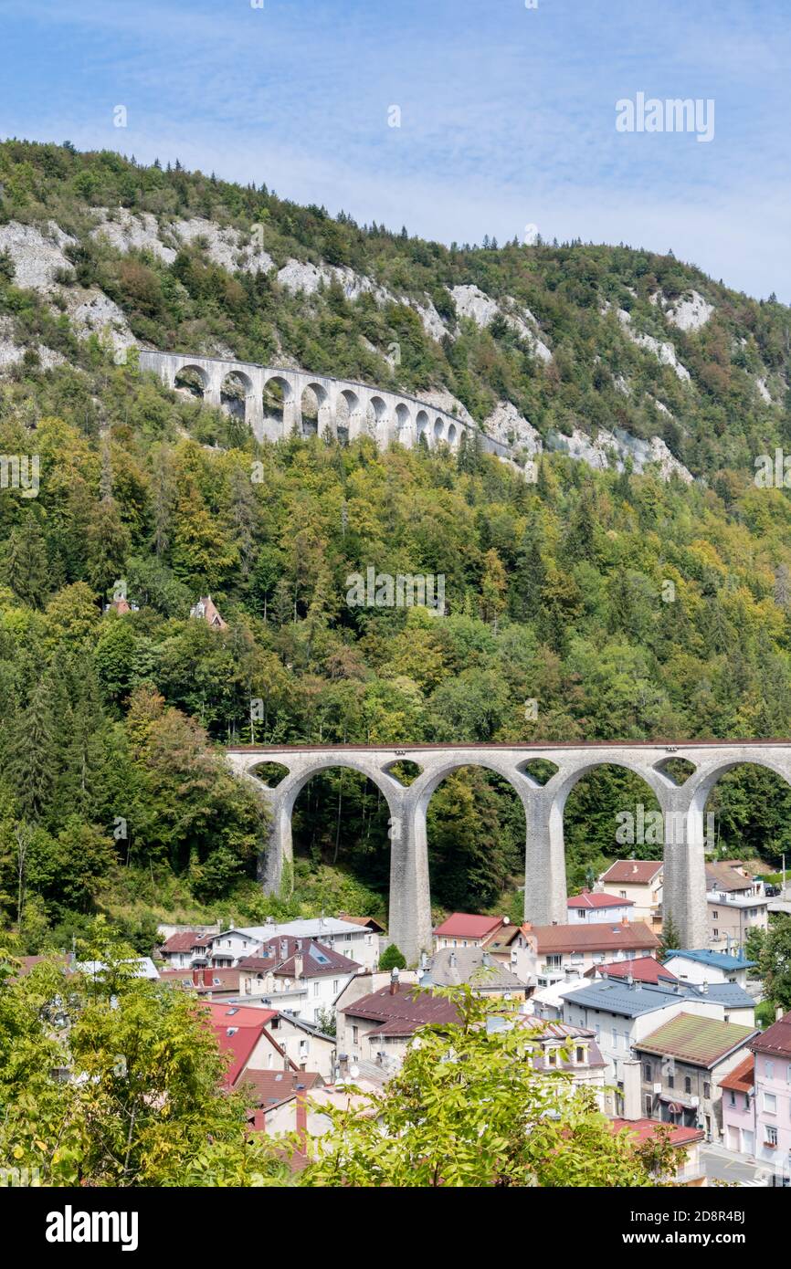 The viaducts of morez in the Jura mountains, France Stock Photo - Alamy