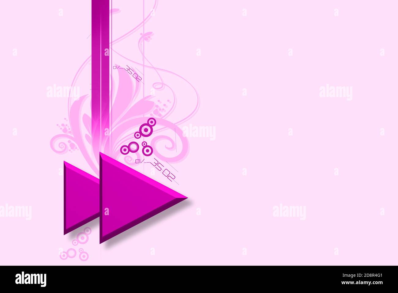 3d rendering of Forward symbol in colour background Stock Photo - Alamy