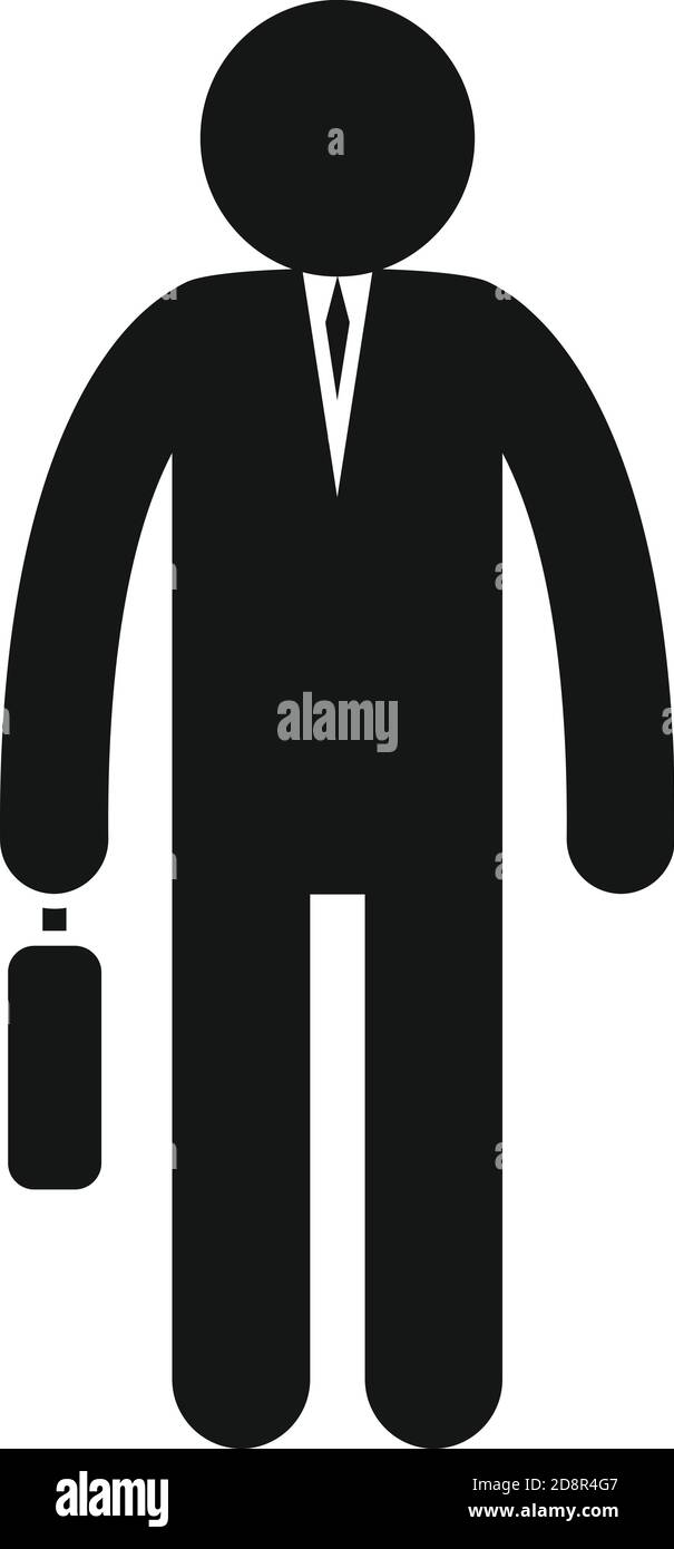 Worker after business training icon, simple style Stock Vector Image ...