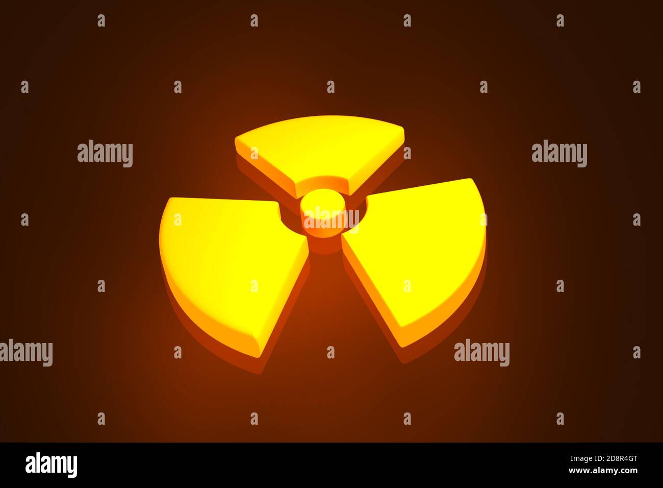 3d highly rendering radiation symbol in black background Stock Photo ...