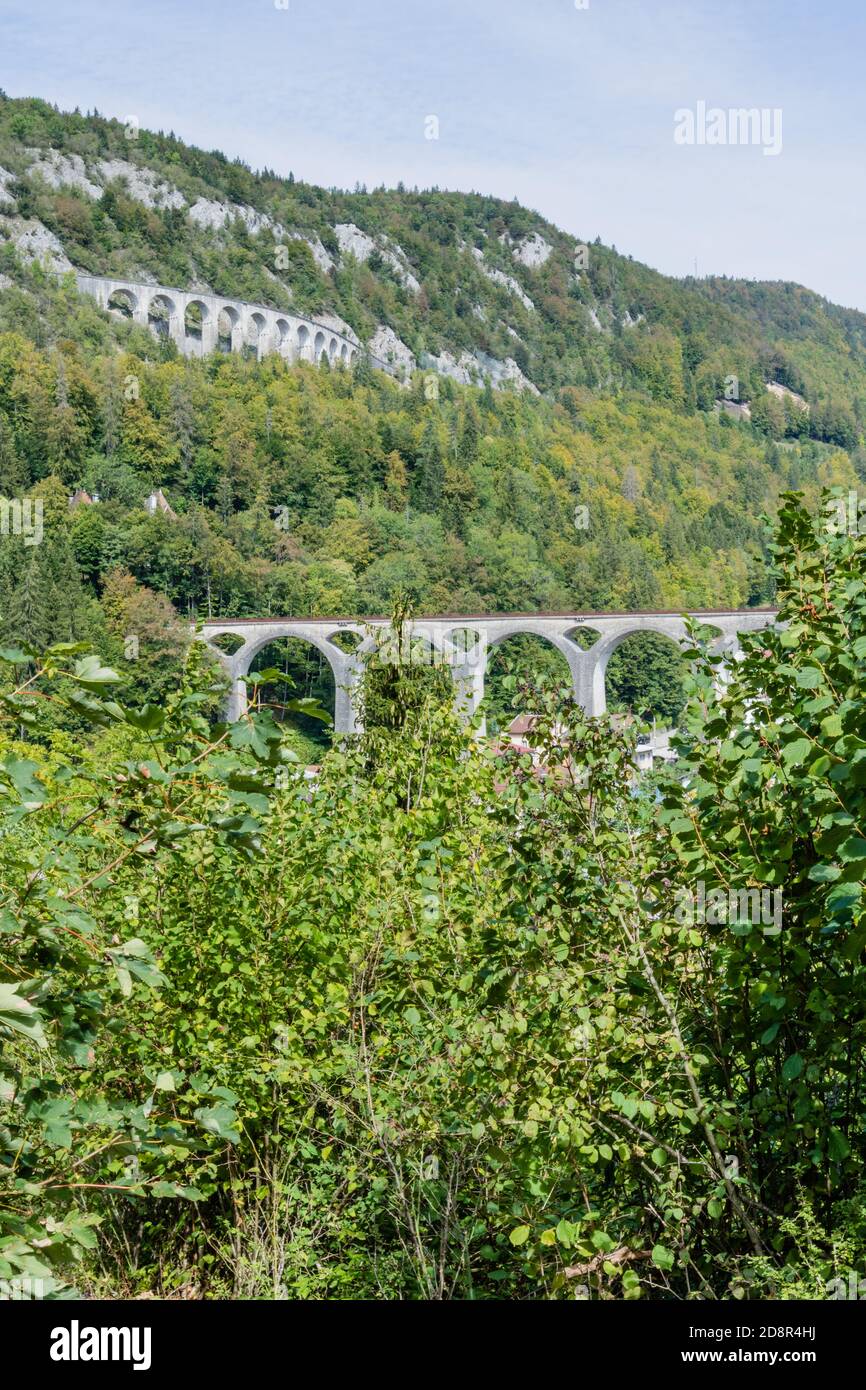 The viaducts of morez in the Jura mountains, France Stock Photo - Alamy