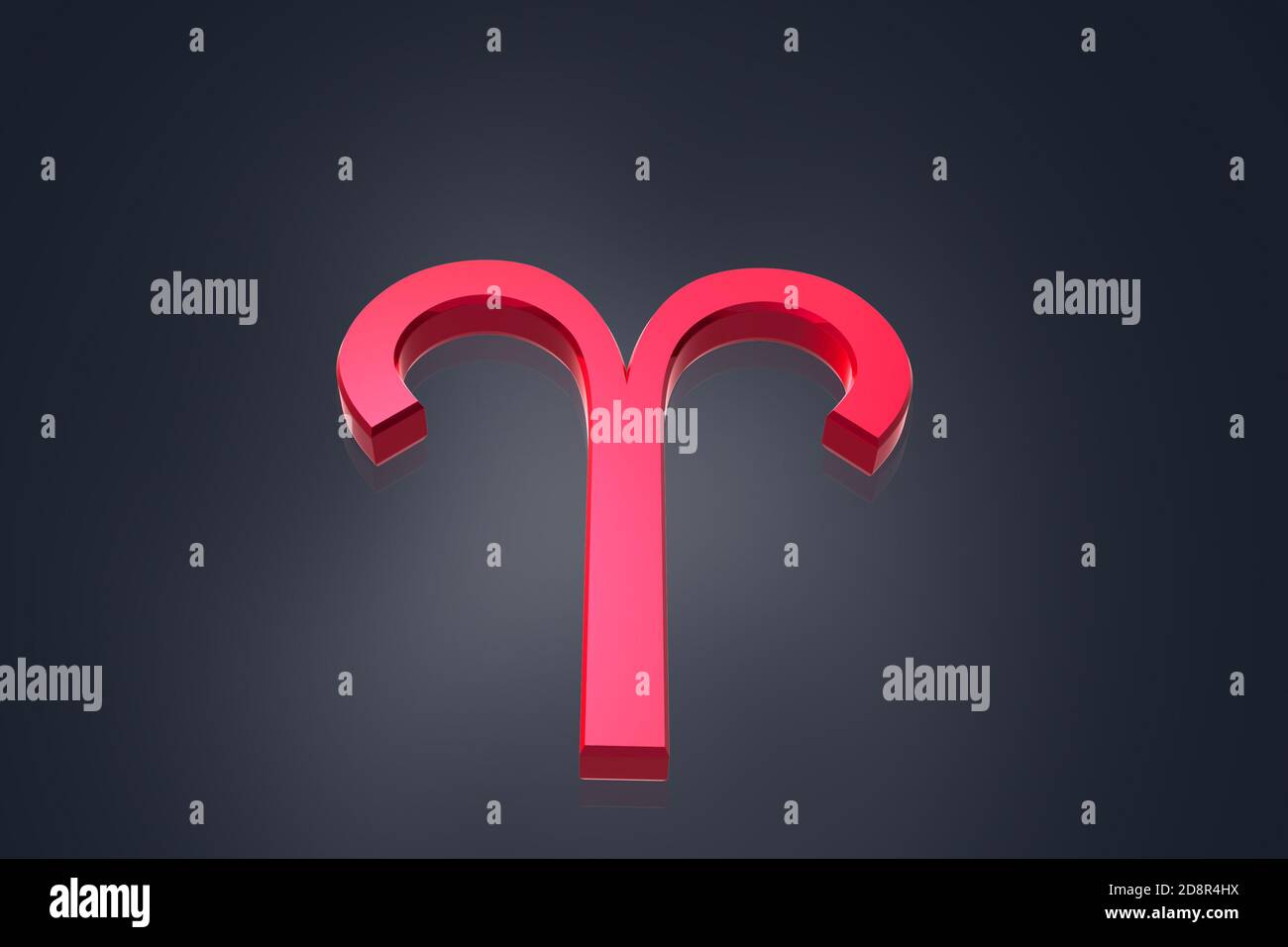 High quality rendering of 3d Aries sign in color background Stock Photo ...