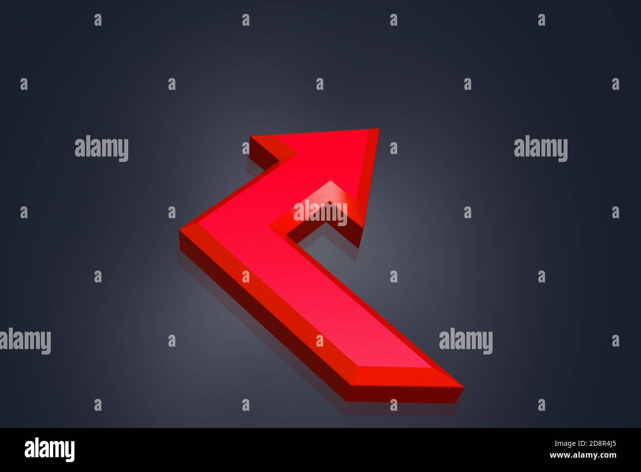 Highly rendering arrows in color background Stock Photo - Alamy