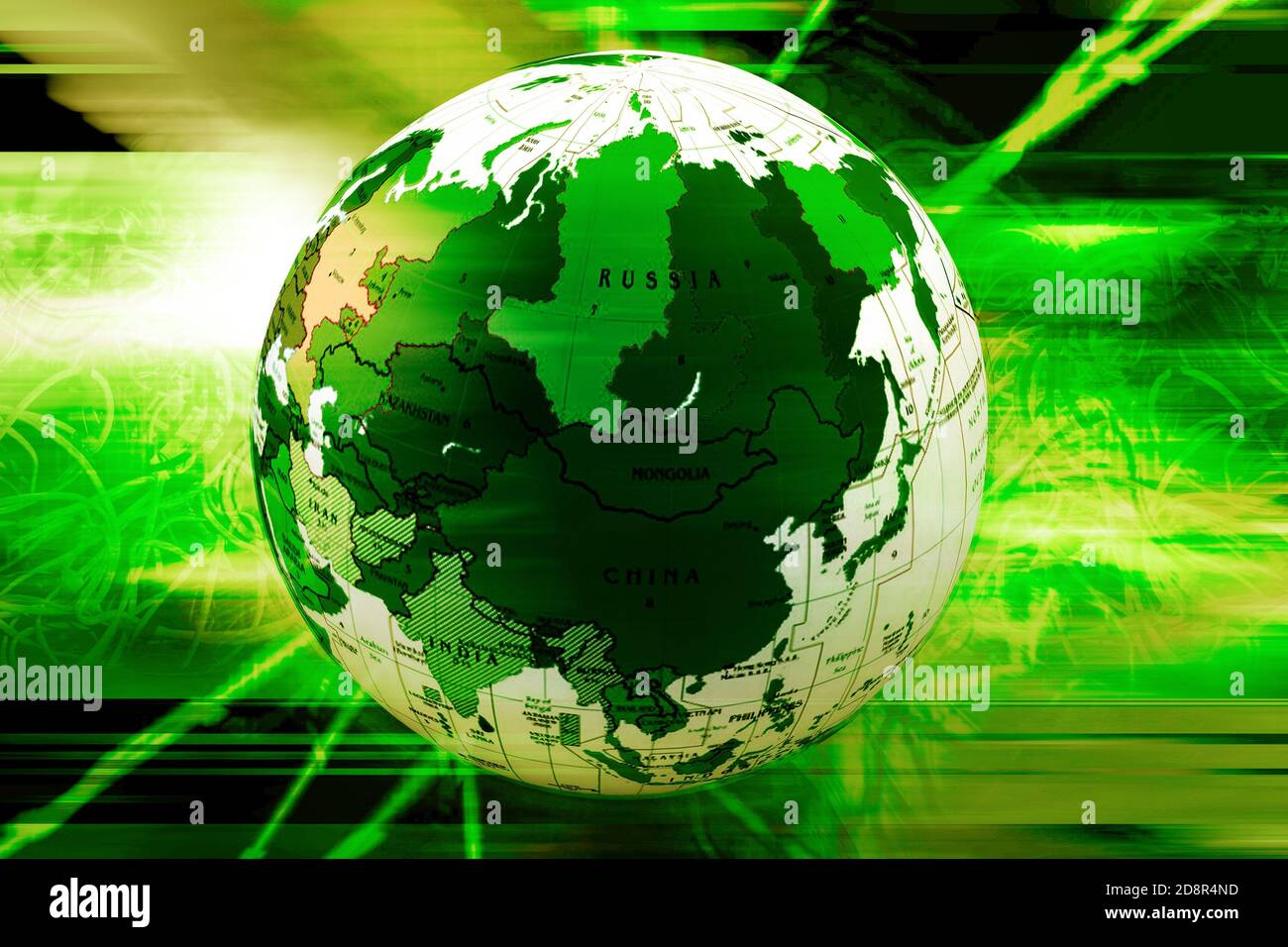 Digital illustration of earth in color background Stock Photo - Alamy