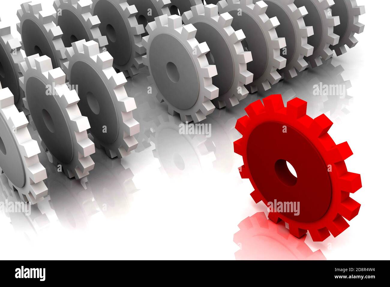 High quality 3d render gear in white background Stock Photo - Alamy